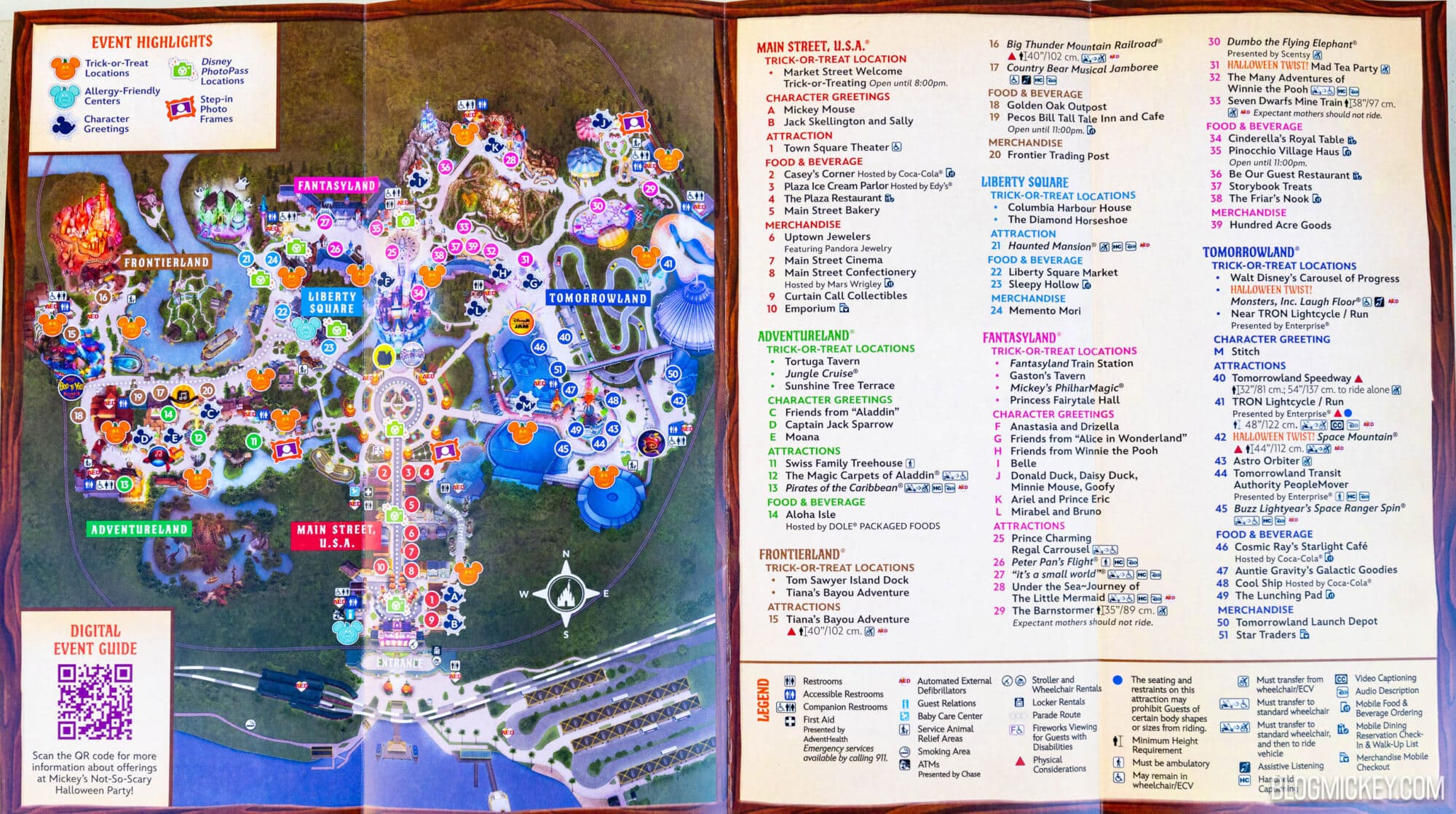 2024 Mickey's Not-So-Scary Halloween Party Map (Now With Character Lists!)