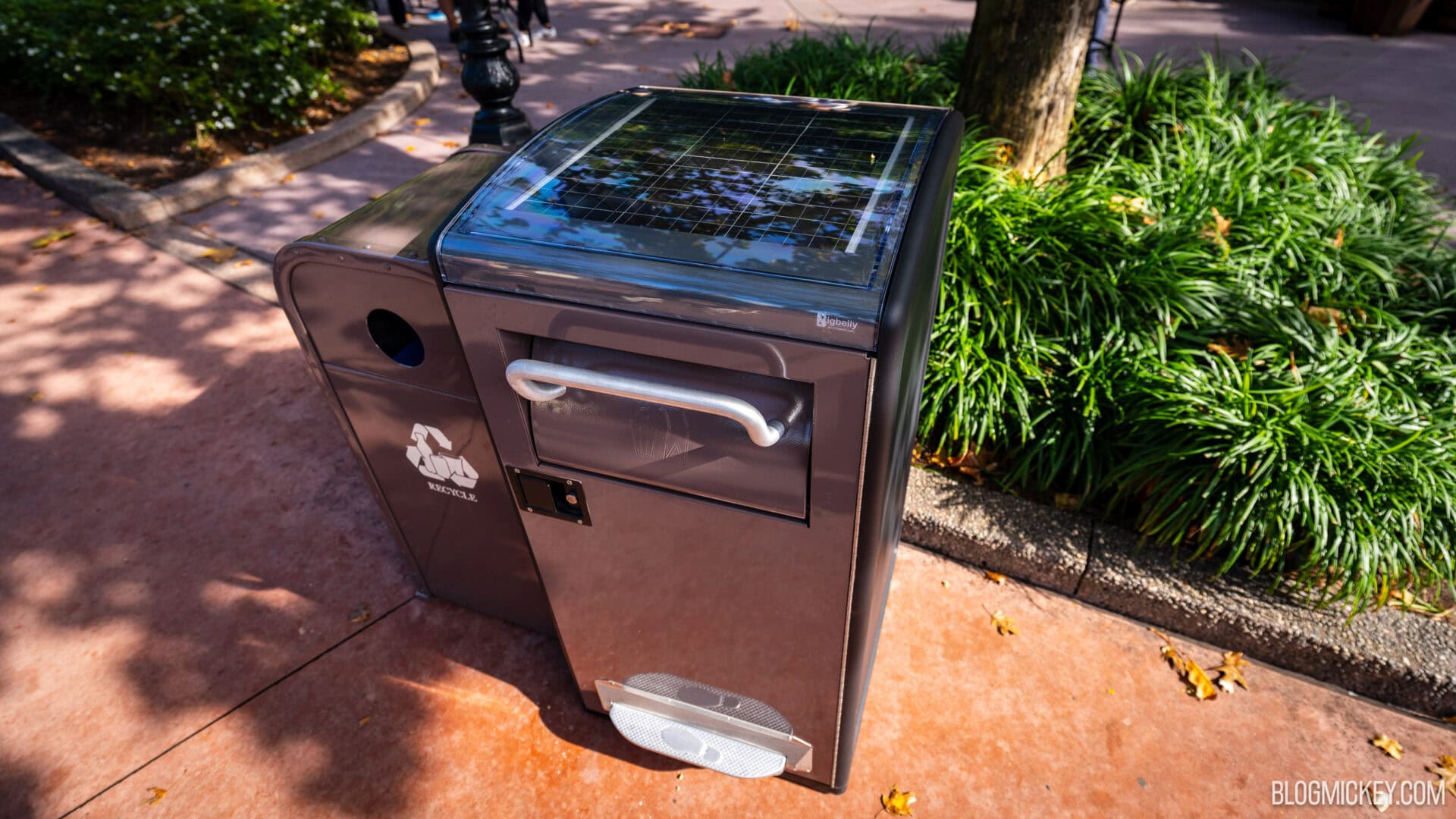 A Look at EPCOT's New Solar-Powered Smart Trash Can