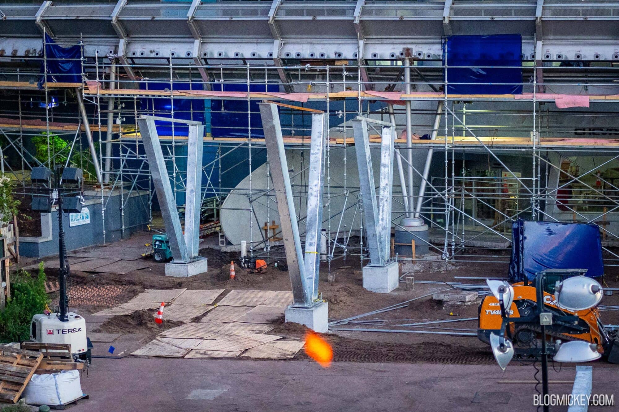 Installation of New Test Track Entrance Structure Begins at EPCOT