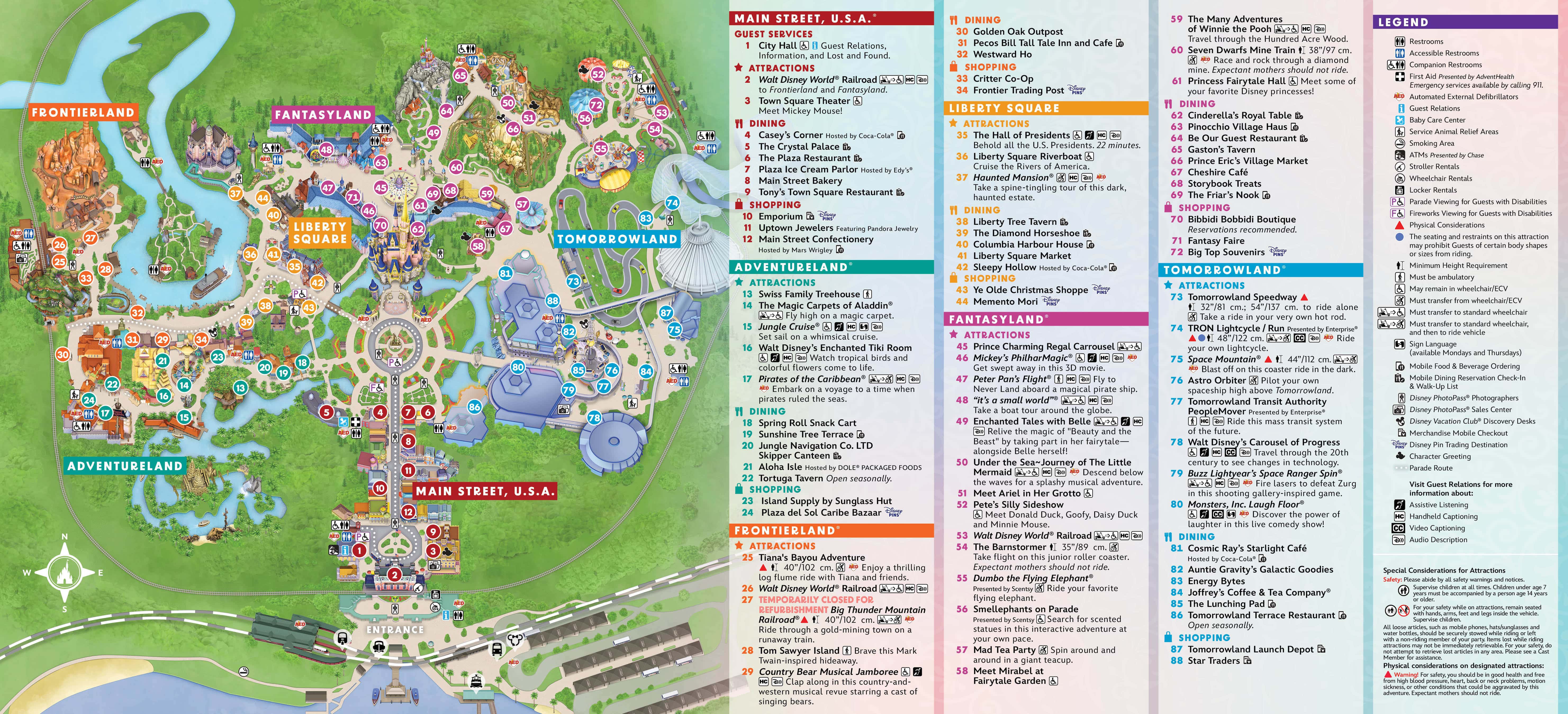 Enlarged Map Of Disney World
