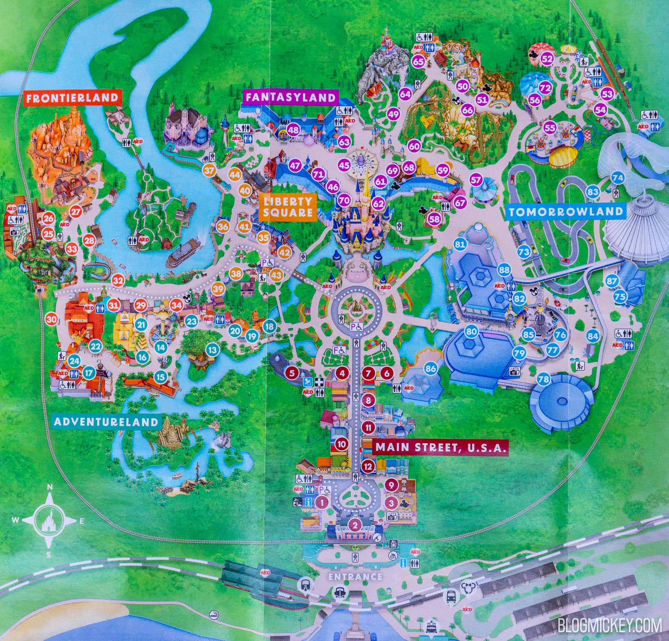 Walt Disney World Magic Kingdom Map