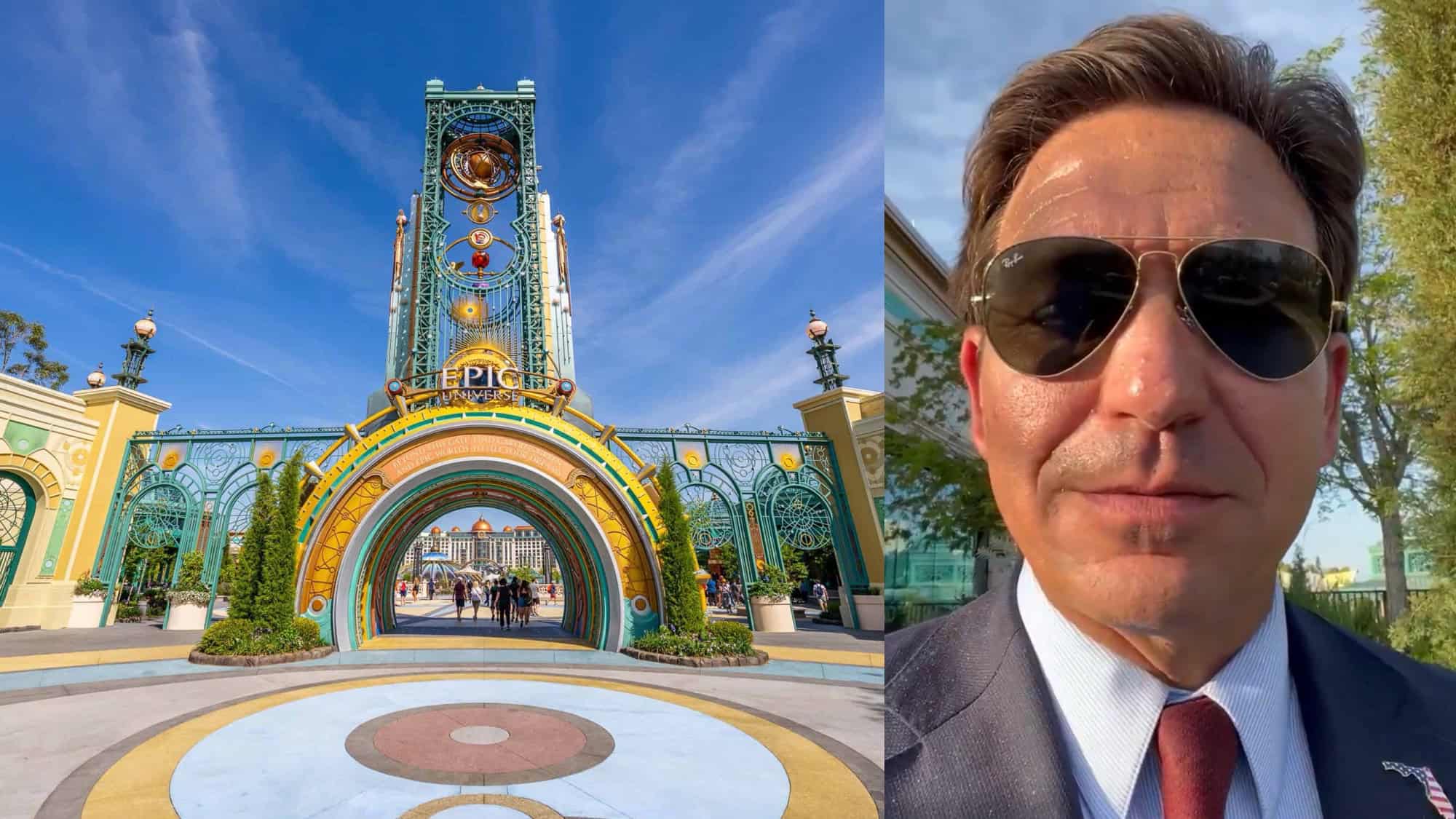 Florida Governor Ron DeSantis Visits Epic Universe, Congratulates ...