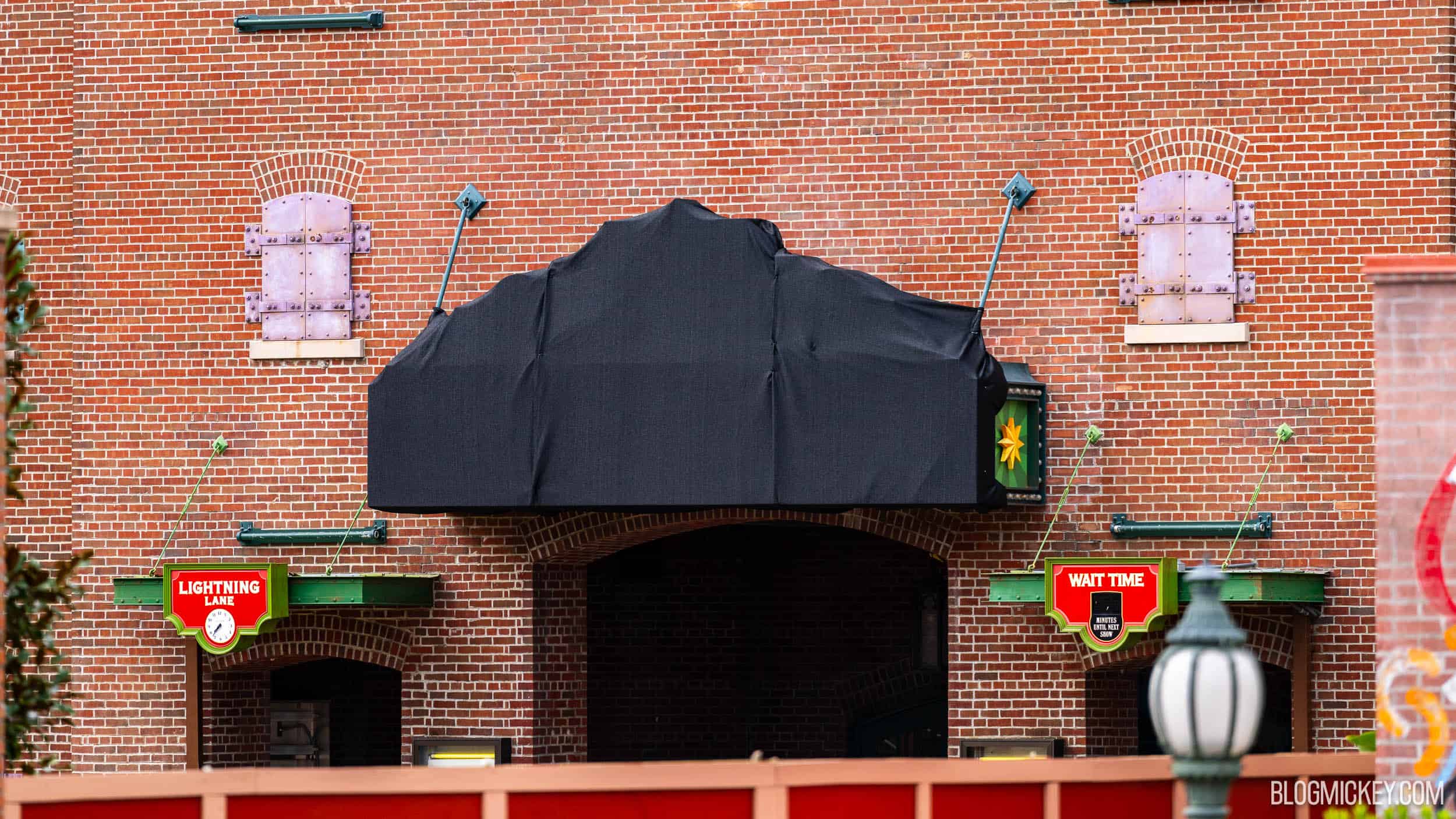 MuppetVision 3D Sign Covered at Hollywood Studios