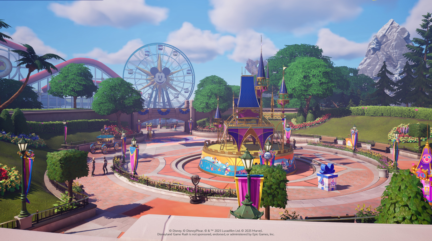 Disneyland in Fortnite - First Look at Disneyland Game Rush Island ...