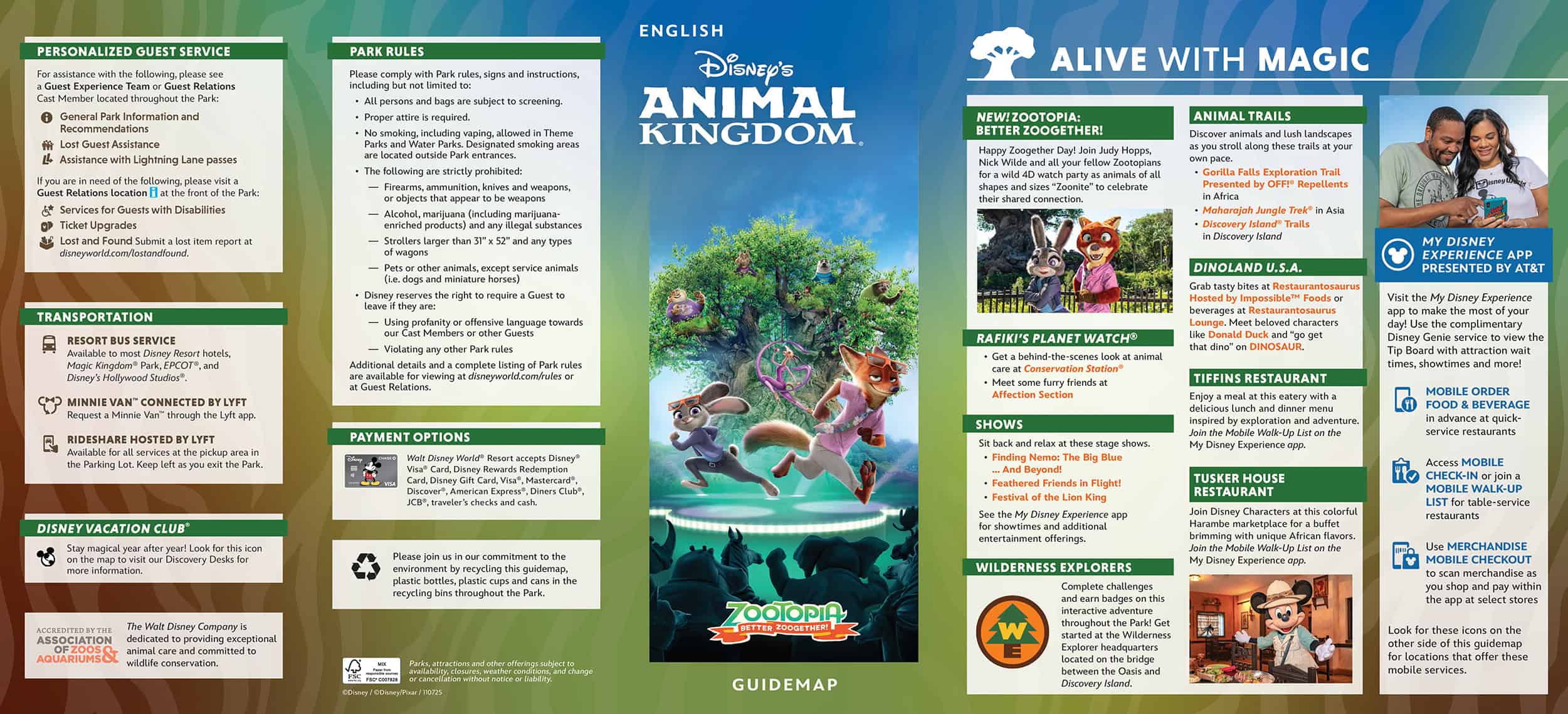 Animal Kingdom Theme Park Map