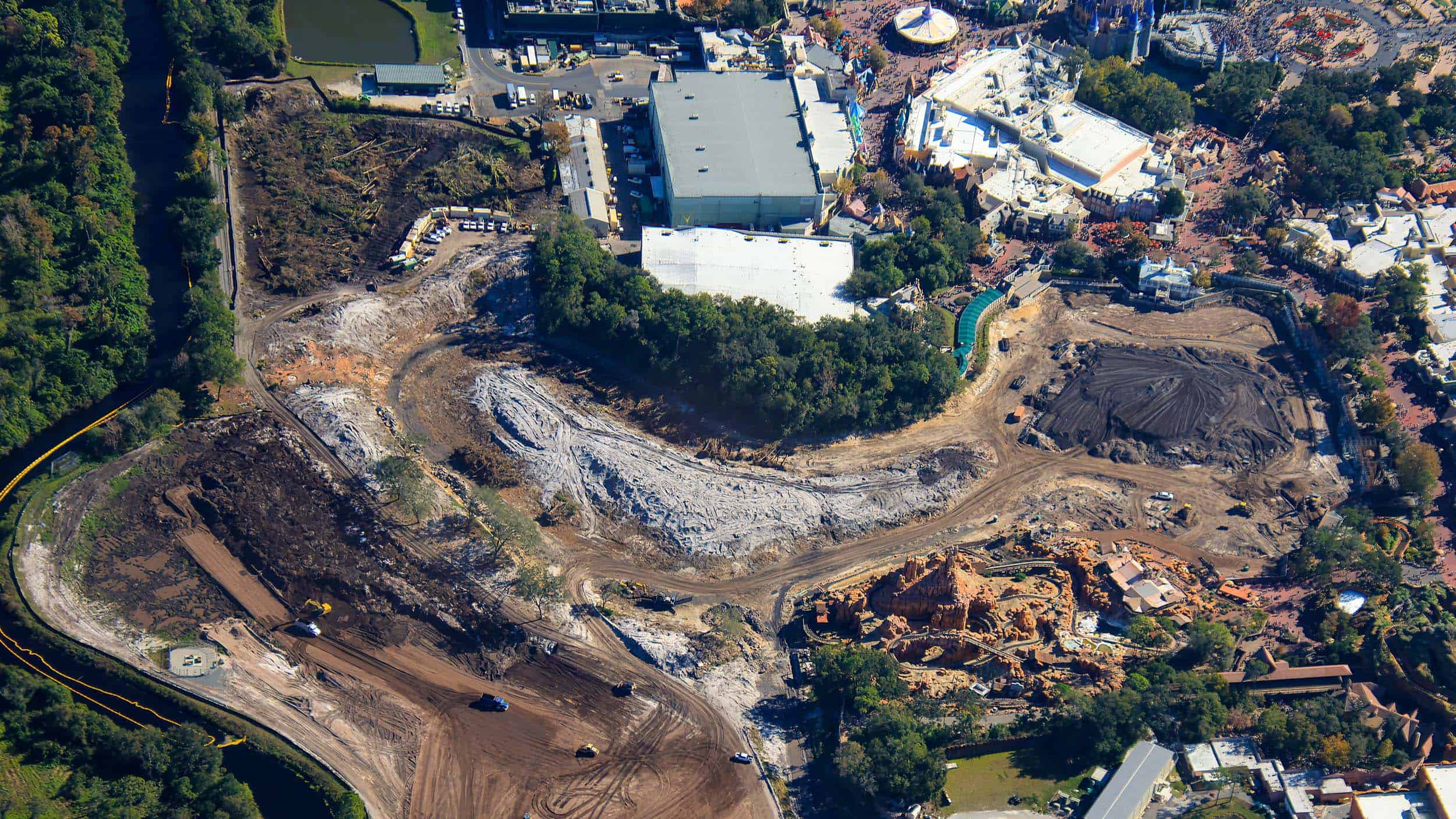 Villains Land Construction Expands Behind "it's a small world ...