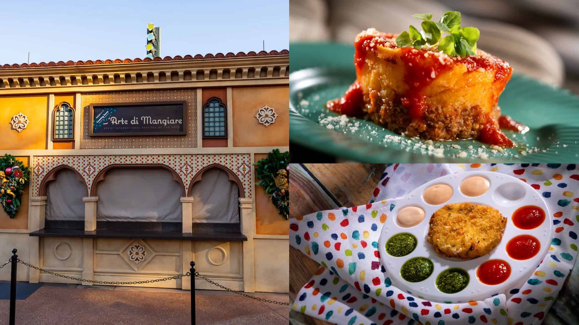 L'Arte di Mangiare Menu & Food Photos - 2026 EPCOT Festival of the Arts