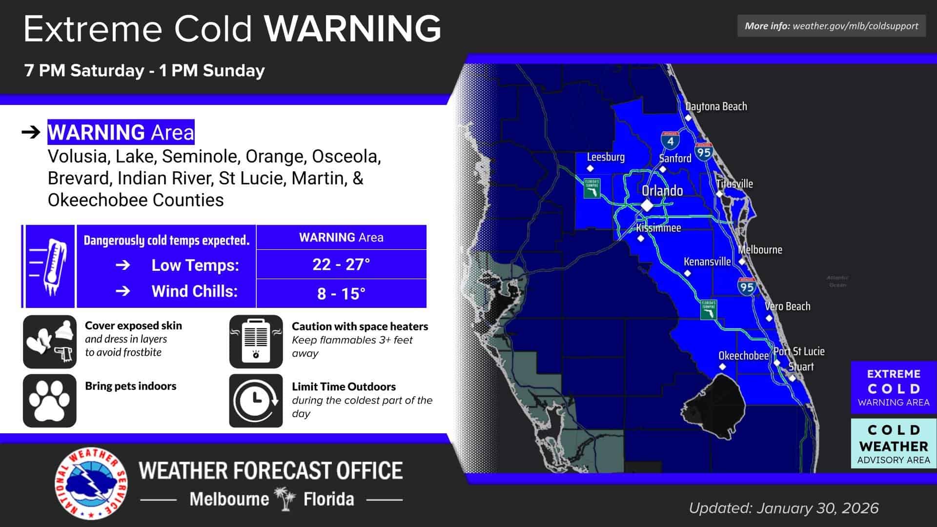 Rare "Extreme Cold Warning" Issued for Walt Disney World