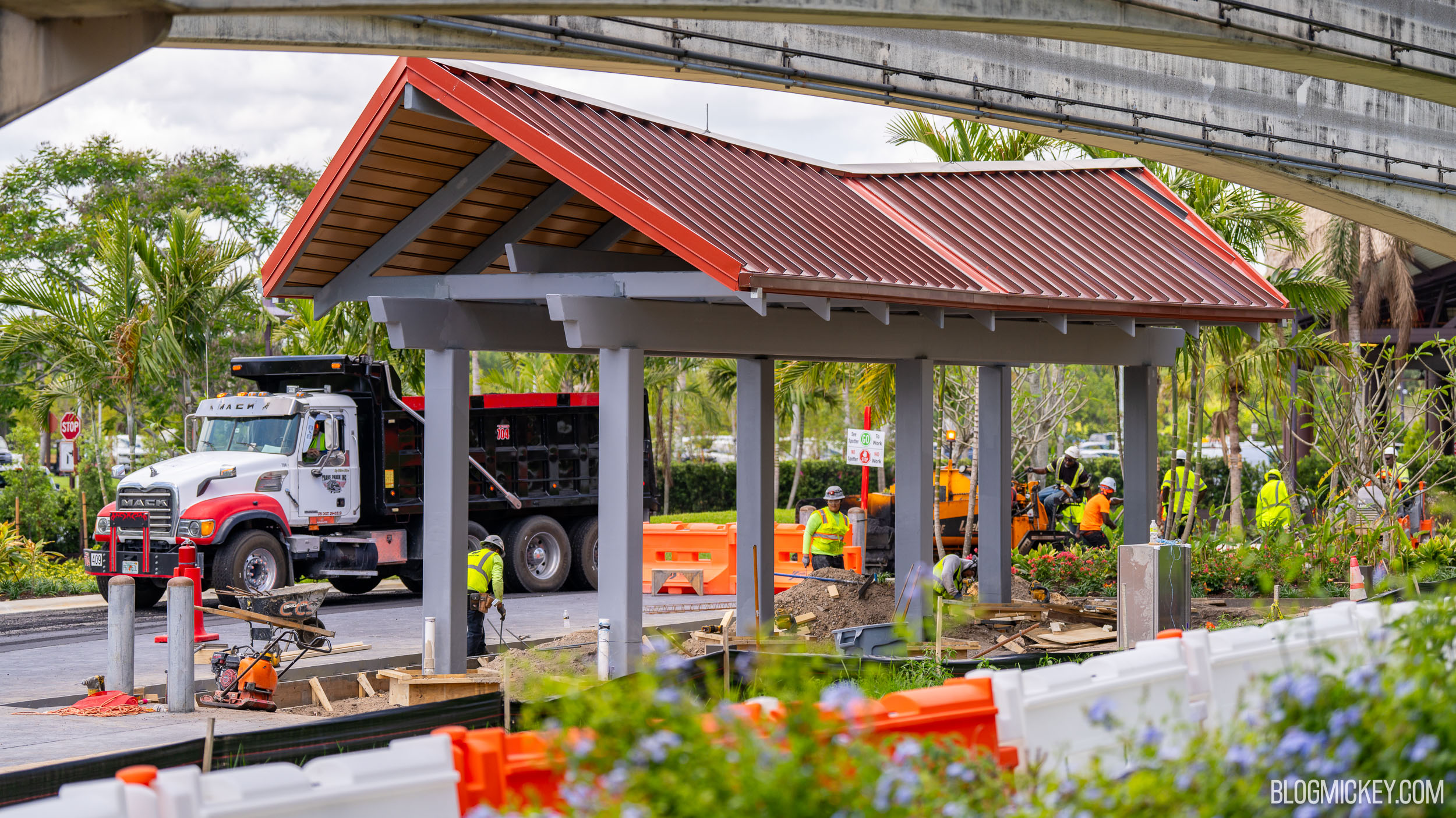 New Bus Stop Nearly Complete at Disney's Polynesian Village Resort