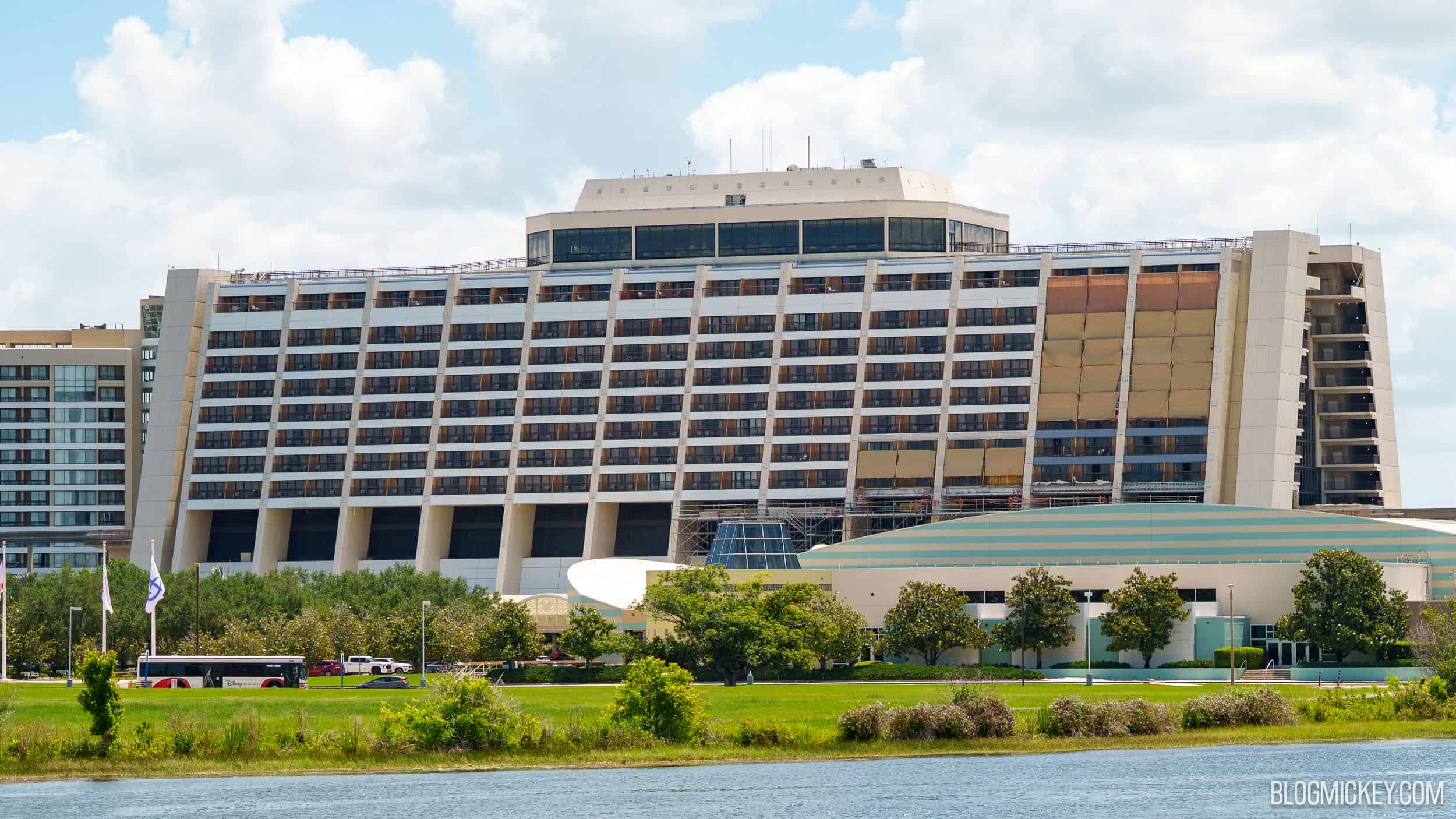 Contemporary Exterior Work Expands Across Tower