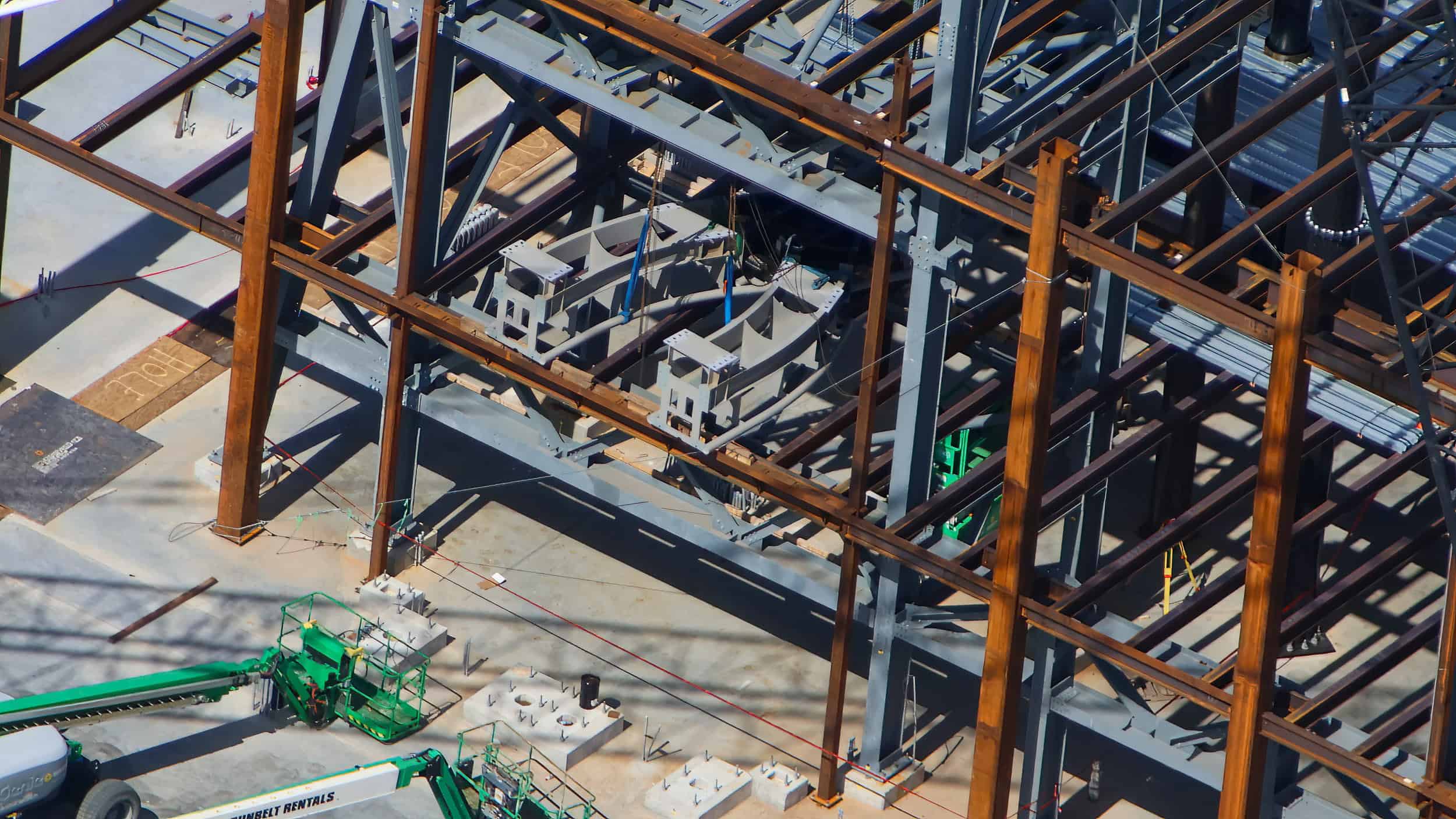 Track Installation Begins for the Monsters Inc. Door Vault Roller Coaster